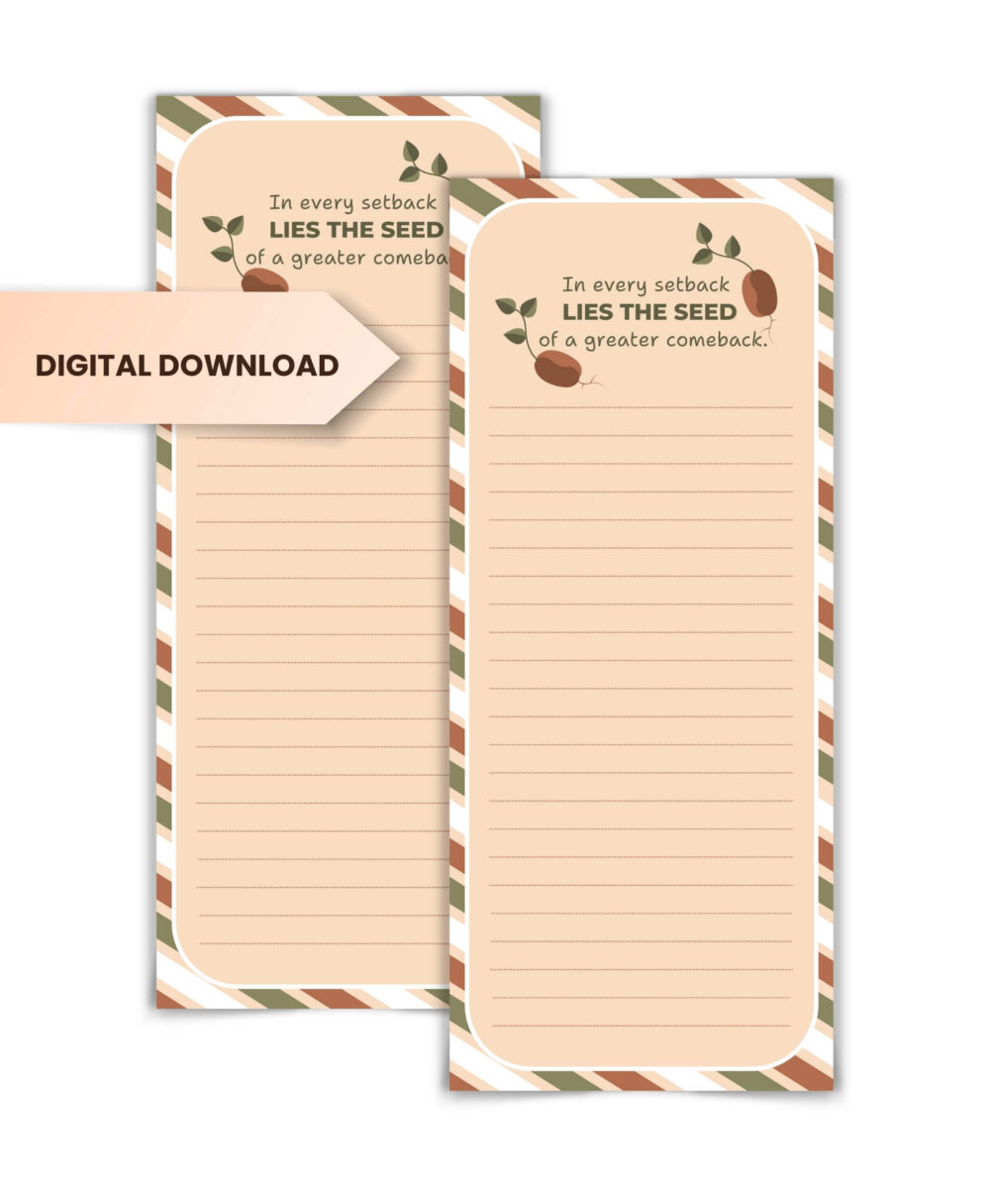 Greater Comeback Notepad - Christian Motivational & Printable Products