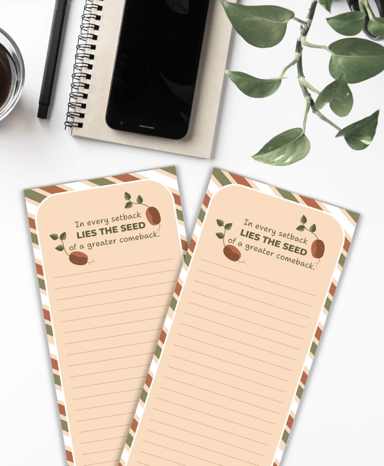 Greater Comeback Notepad - Christian Motivational & Printable Products