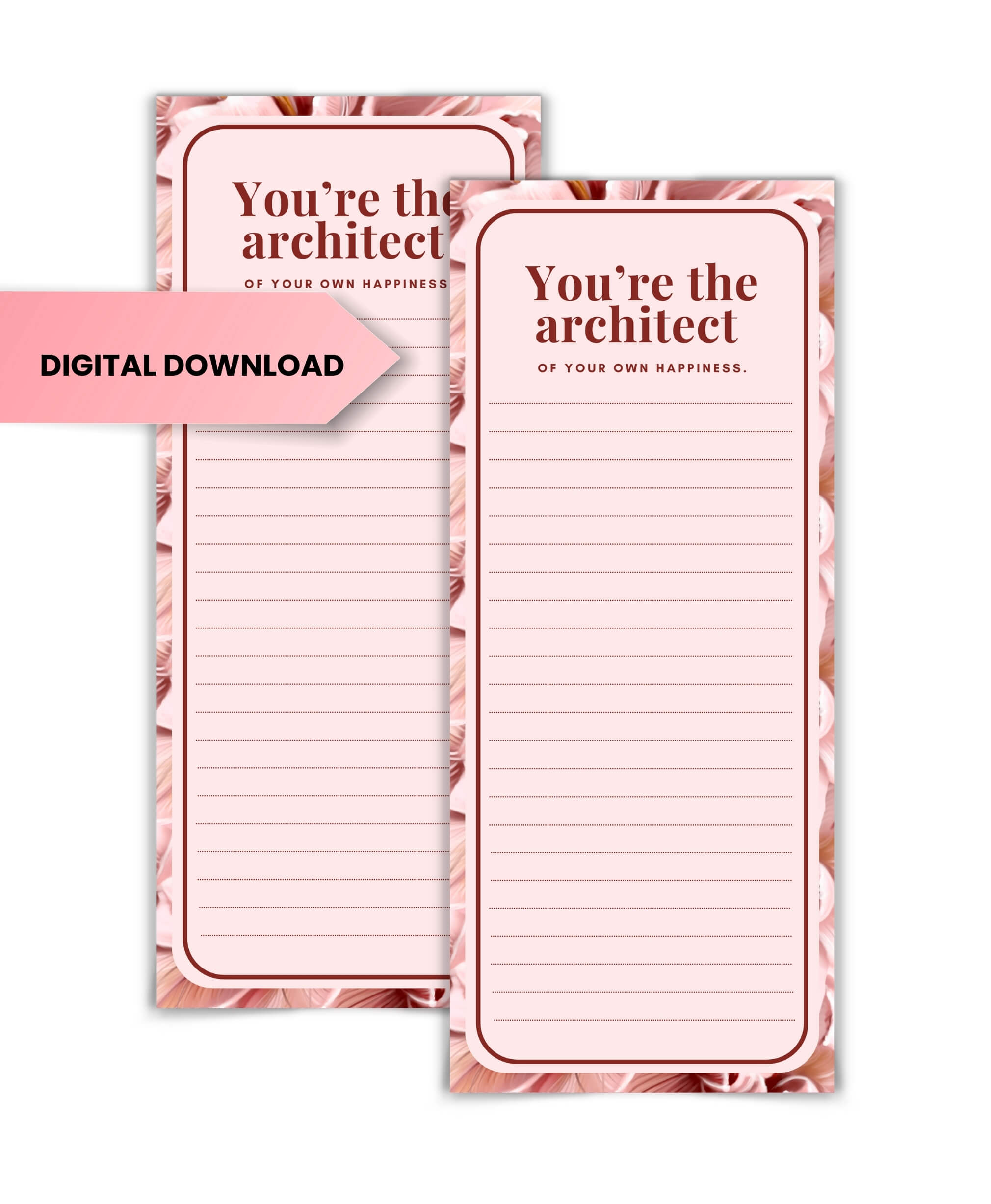 Architect of Happiness Notepad – Christian Motivational & Printable ...