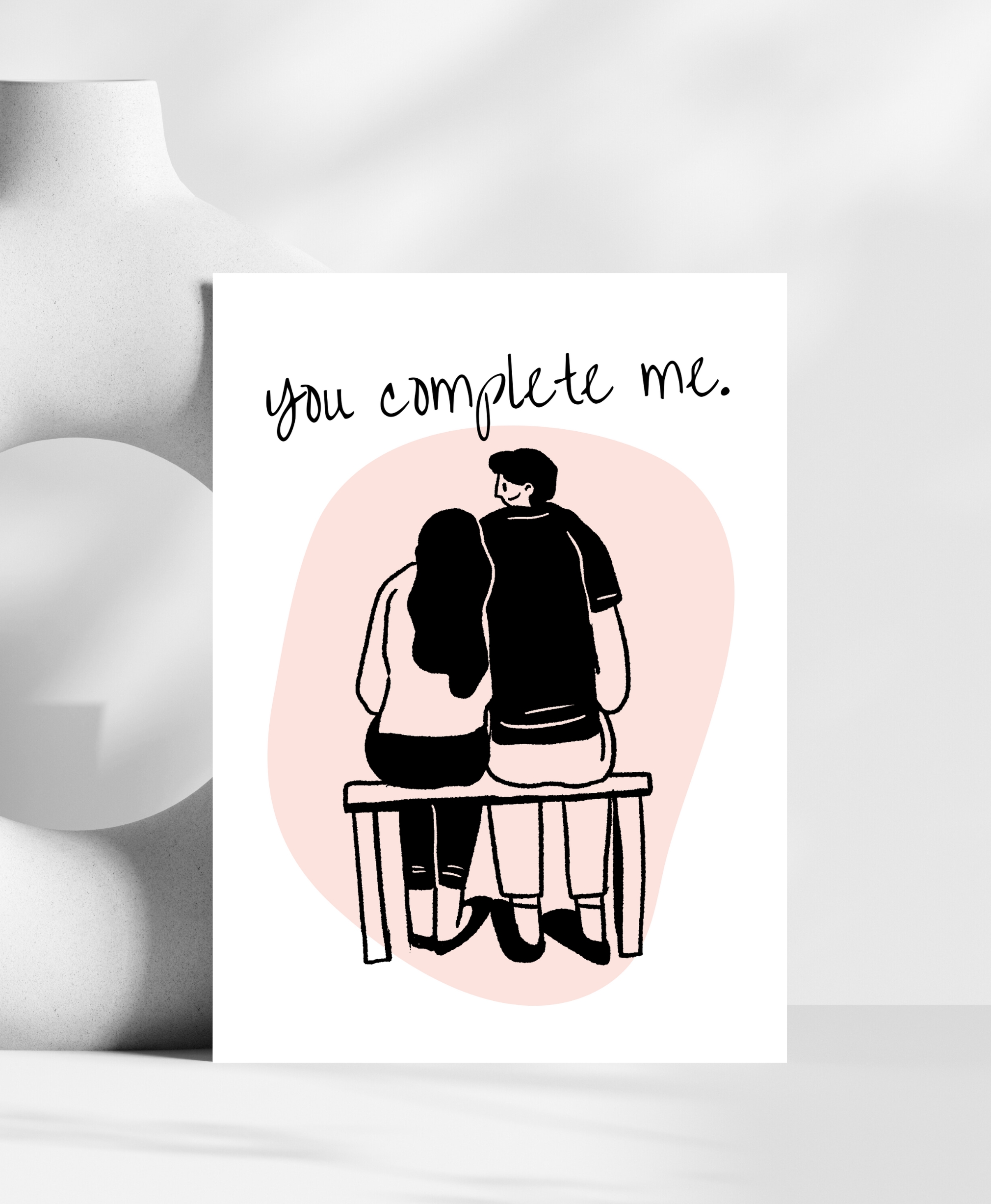 You Complete Me Valentine’s Day Card – Christian Motivational ...