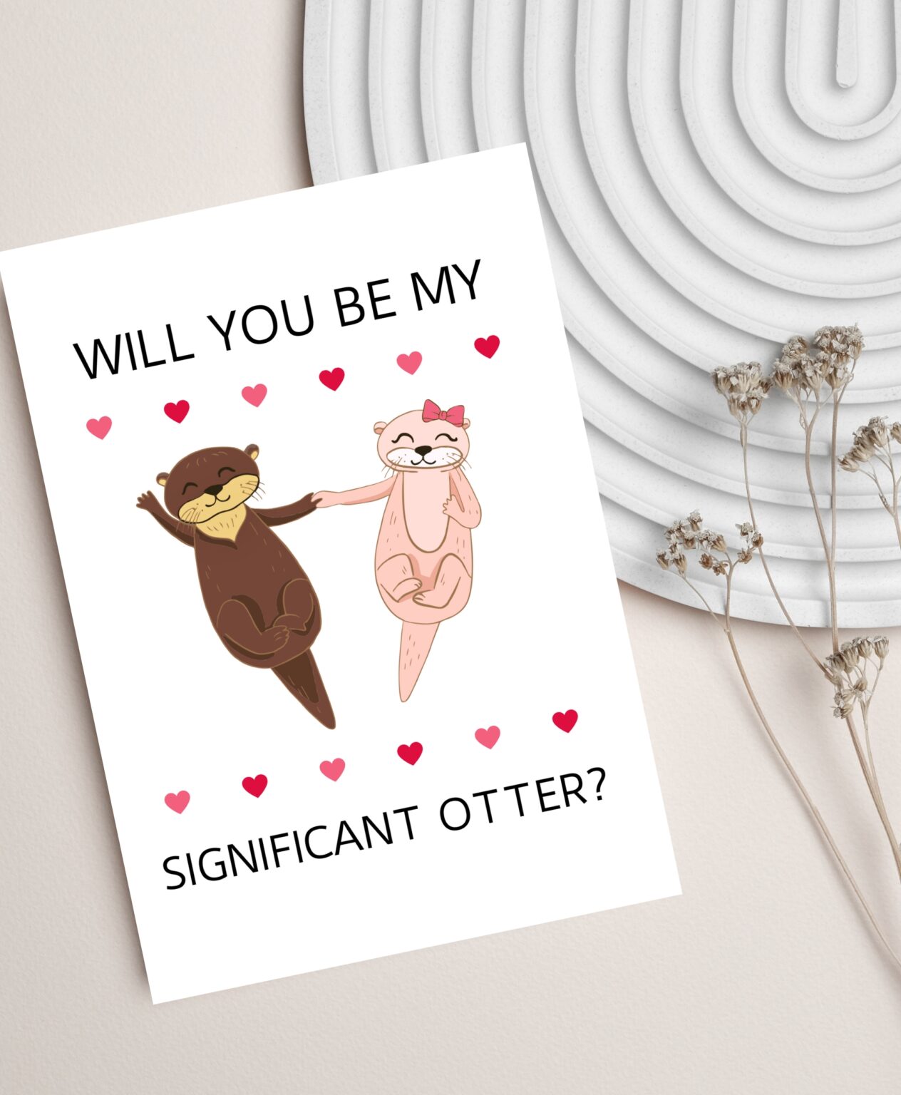 Will You Be My Significant Otter Valentine’s Day Card – Christian ...