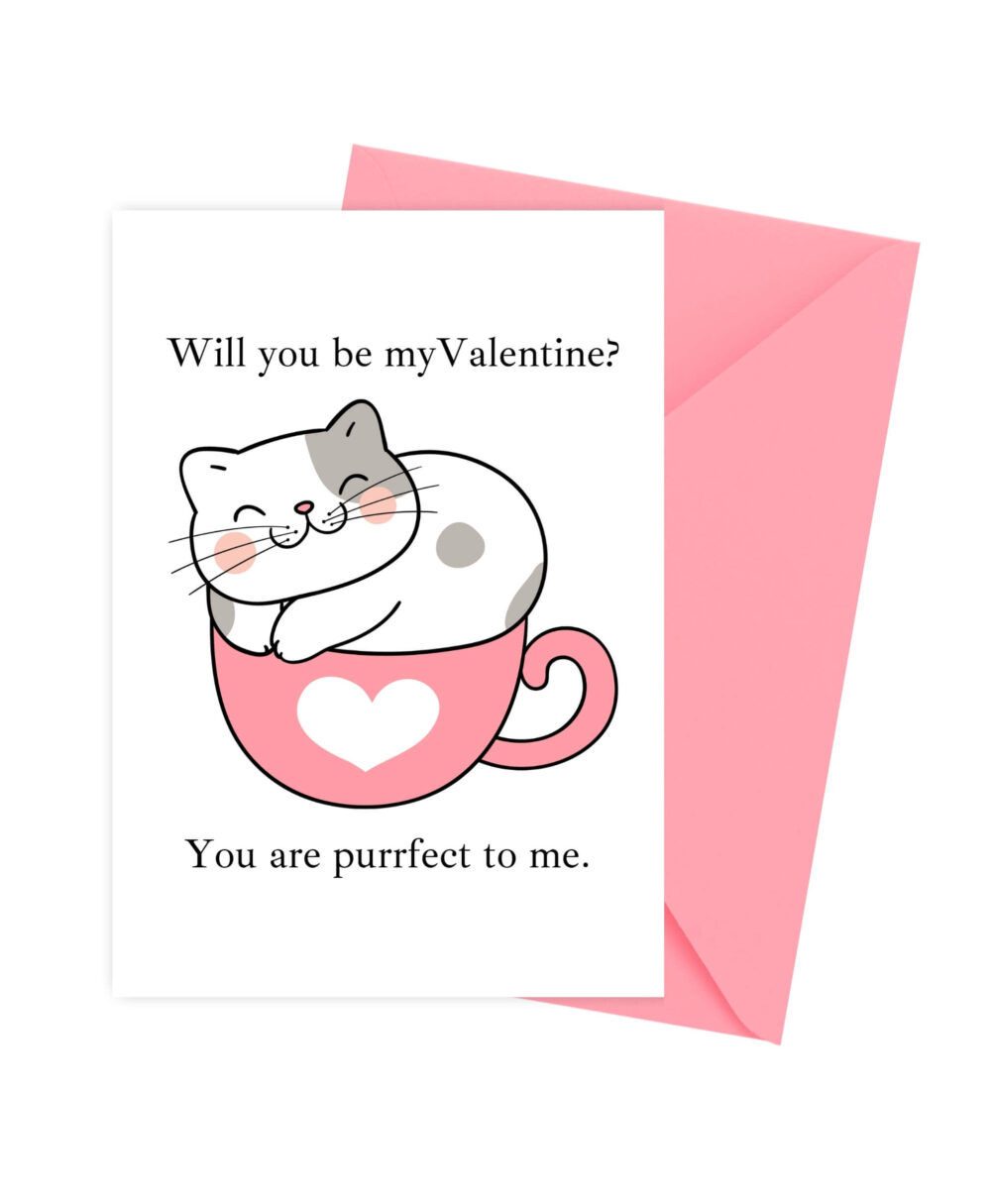 You Are Purrfect To Me Valentine Card – Christian Motivational ...