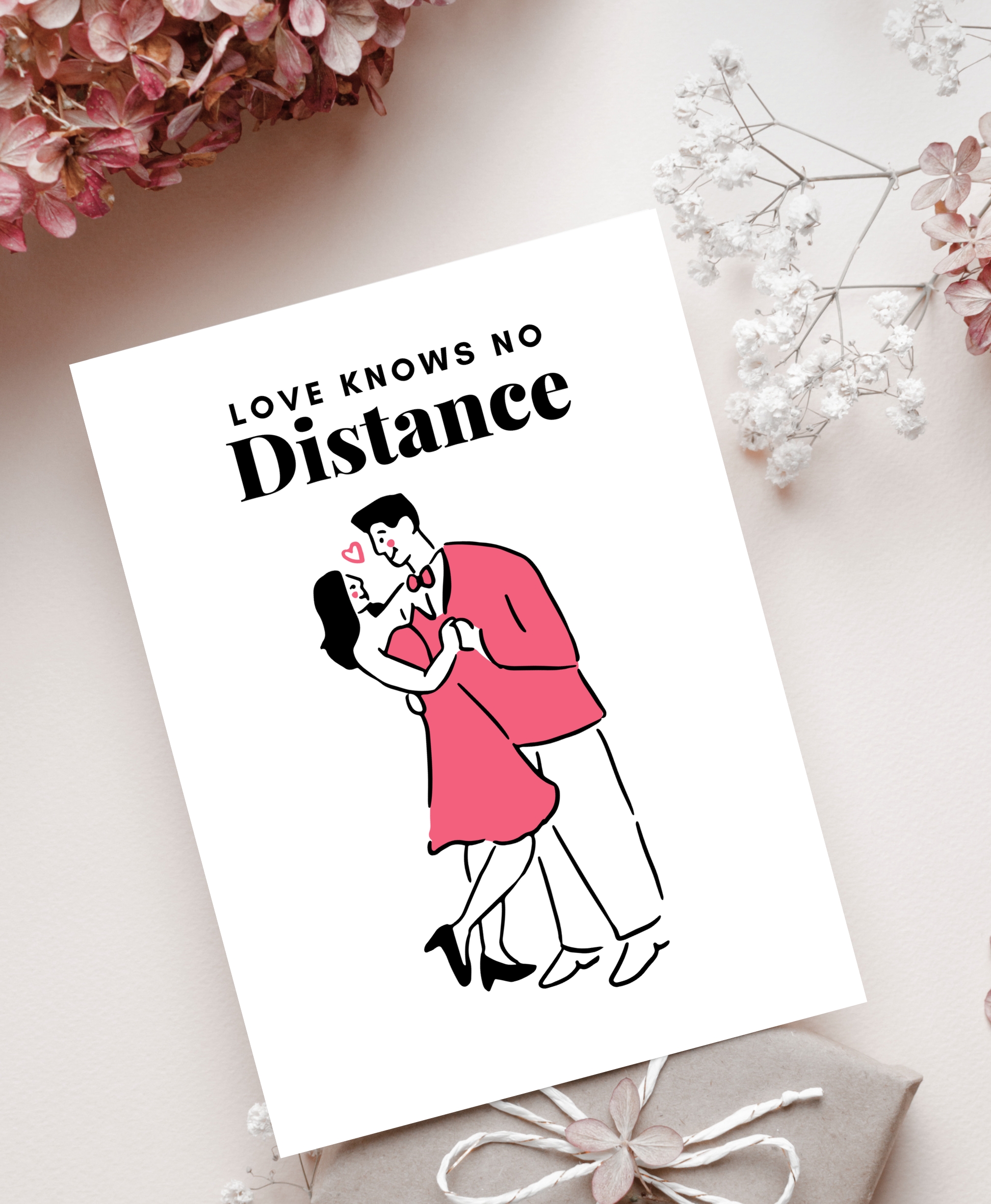 Love Knows No Distance Valentine's Day Card - Christian Motivational ...
