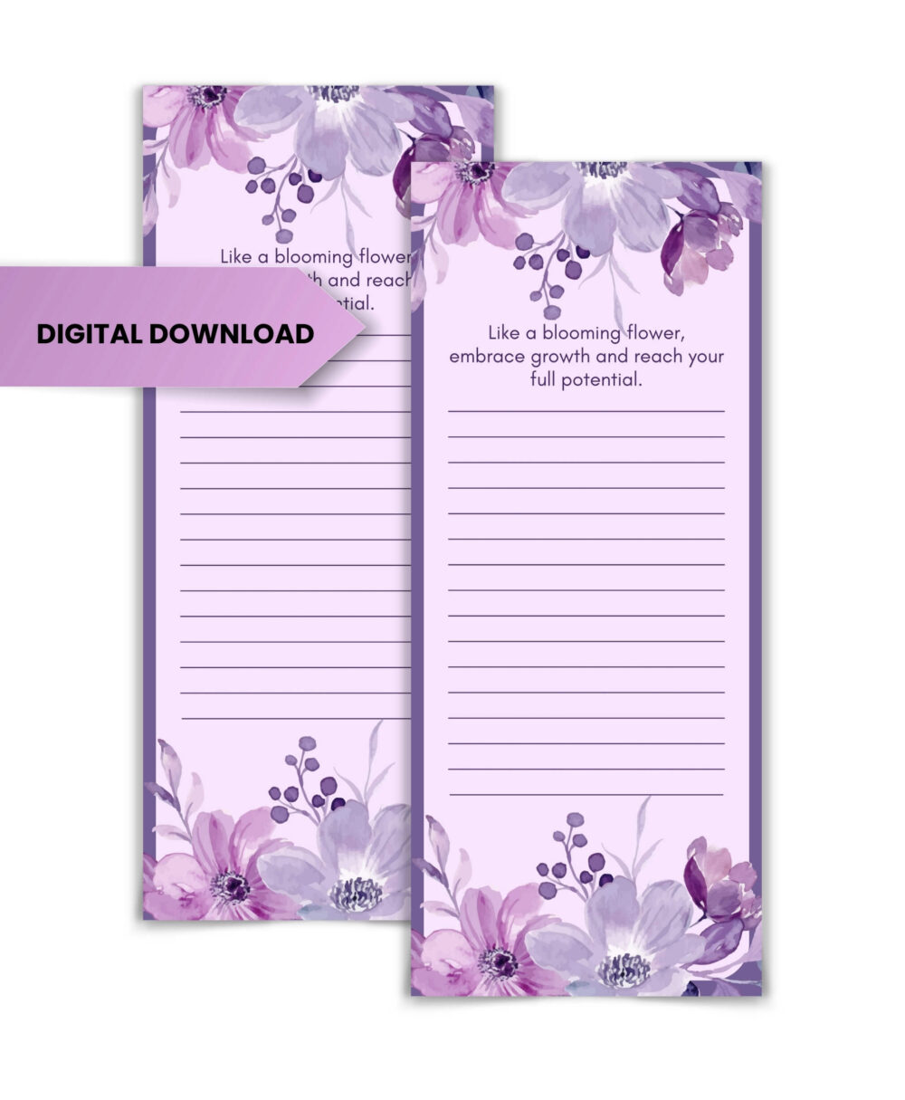Bloom Like a Flower Notepad - Christian Motivational & Printable Products