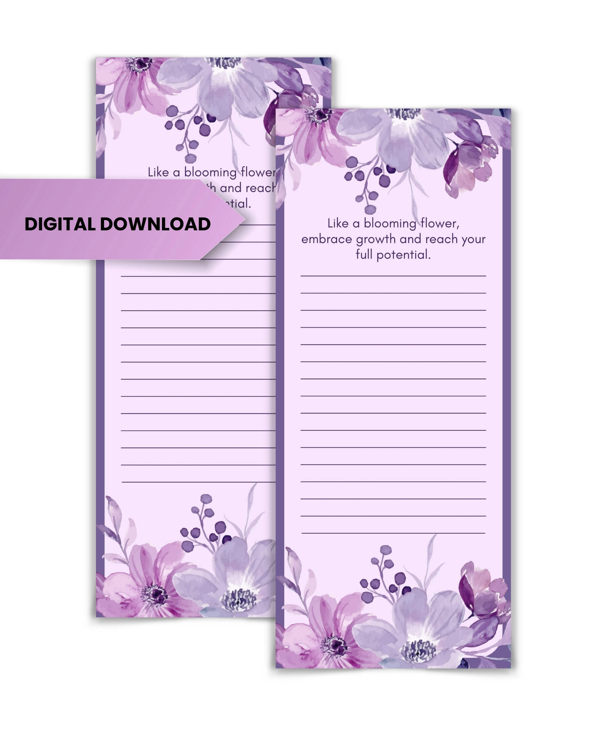 Blooming Flower Notepad - Christian Motivational & Printable Products
