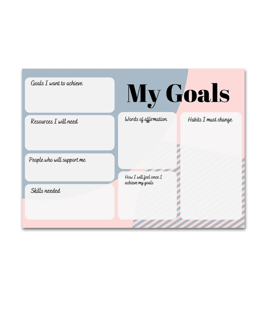 My Goals Vision Board with Affirmation Posters – Christian Motivational ...
