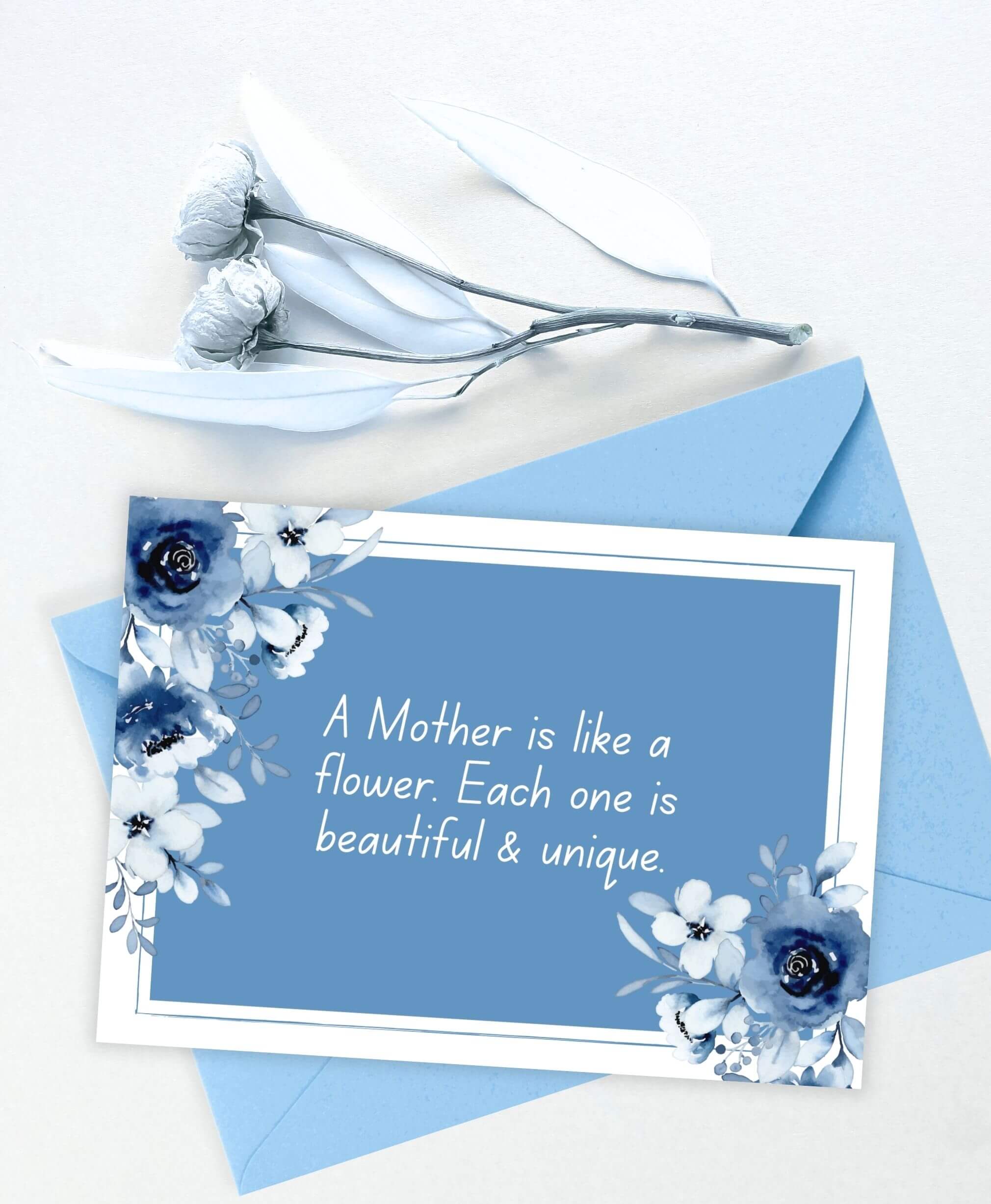 A Mother Is Like a Flower Mother’s Day Card – Christian Motivational ...