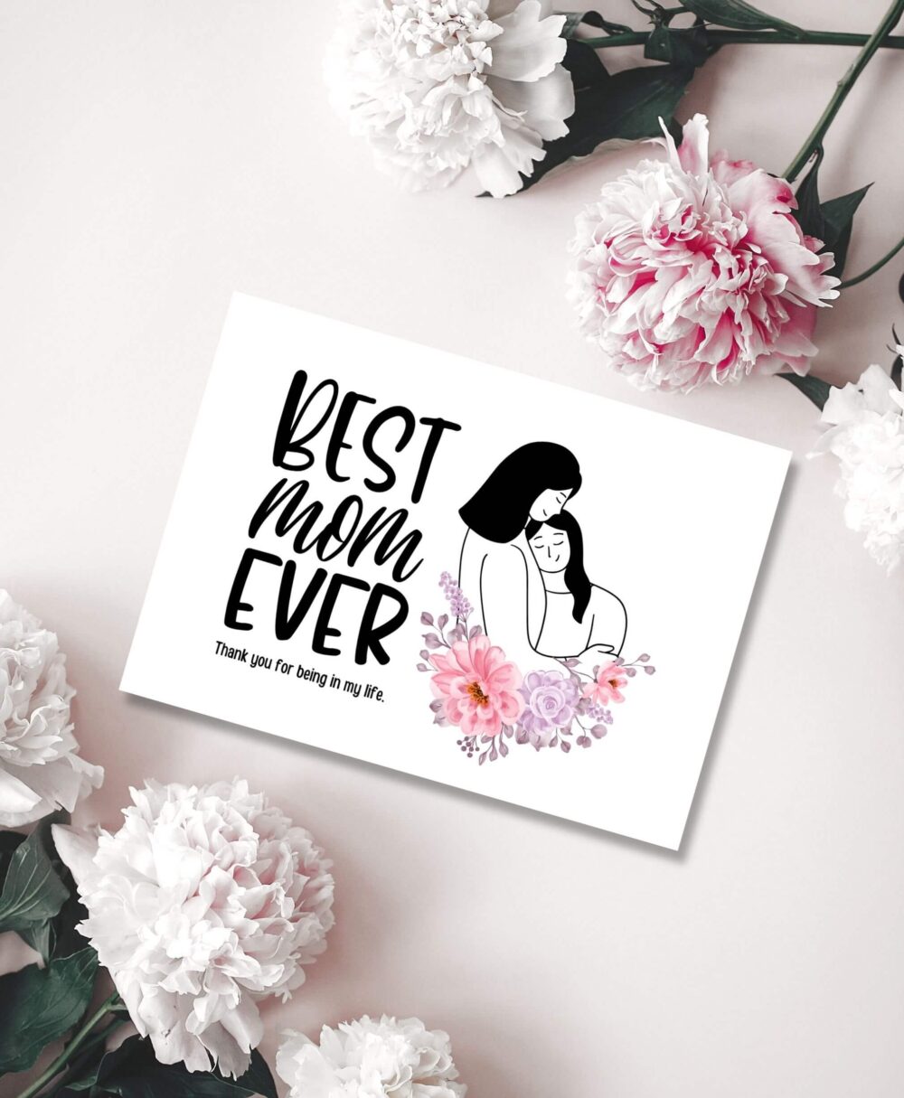 Best Mom Ever Flower Mother’s Day Card – Christian Motivational ...
