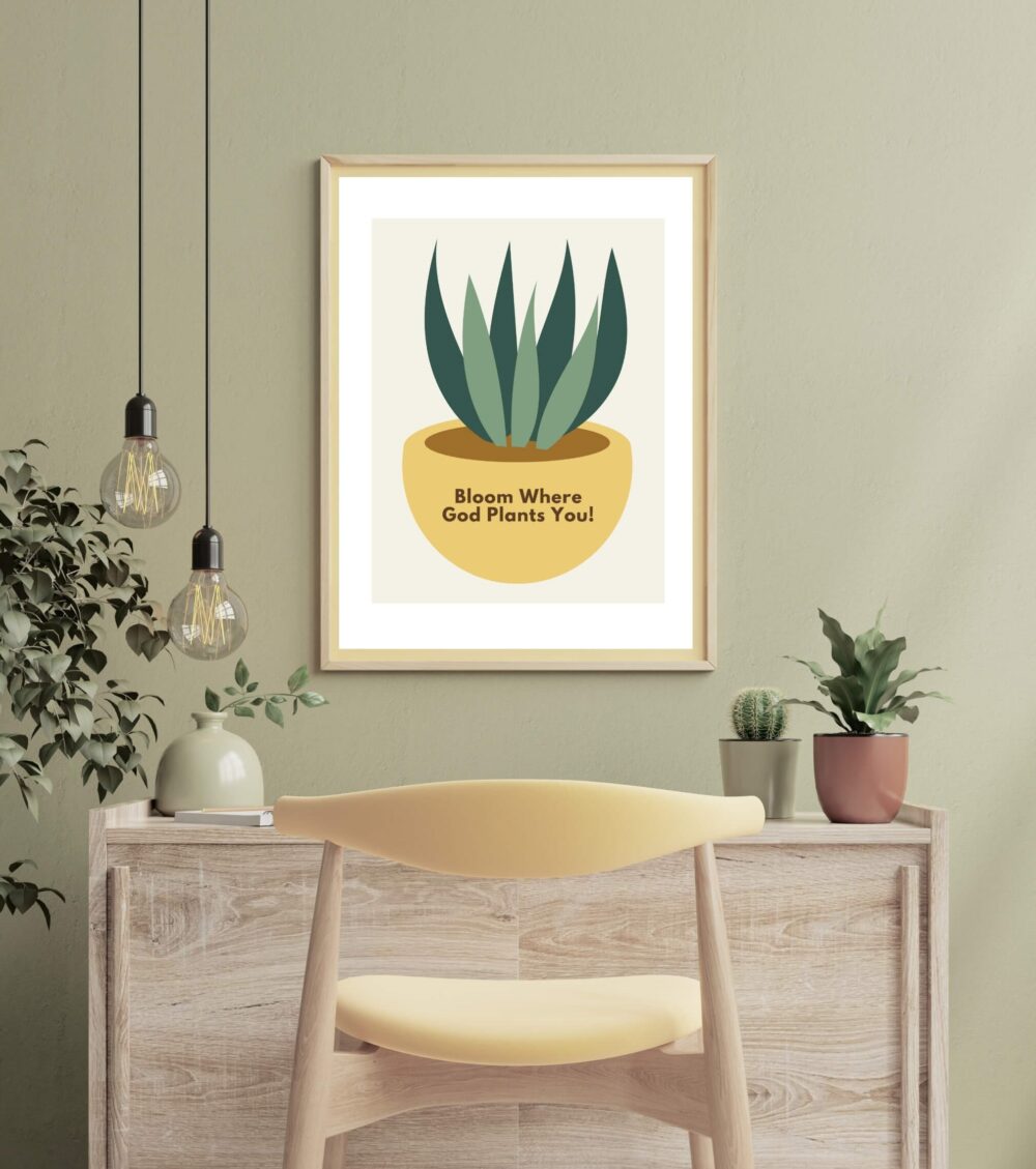 Bloom Where God Plants You Wall Art – Christian Motivational ...