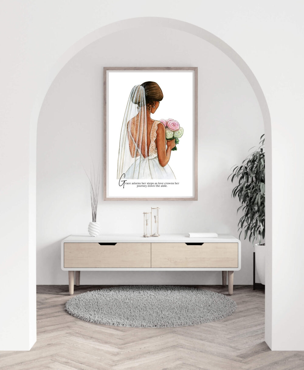 Bride Holding Flowers Wall Art – Christian Motivational & Printable ...