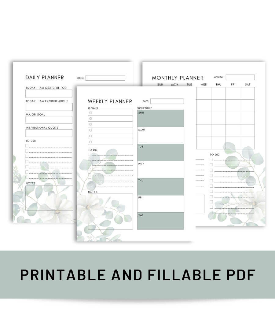 Daily, Weekly, & Monthly Planner Bundle – Christian Motivational ...