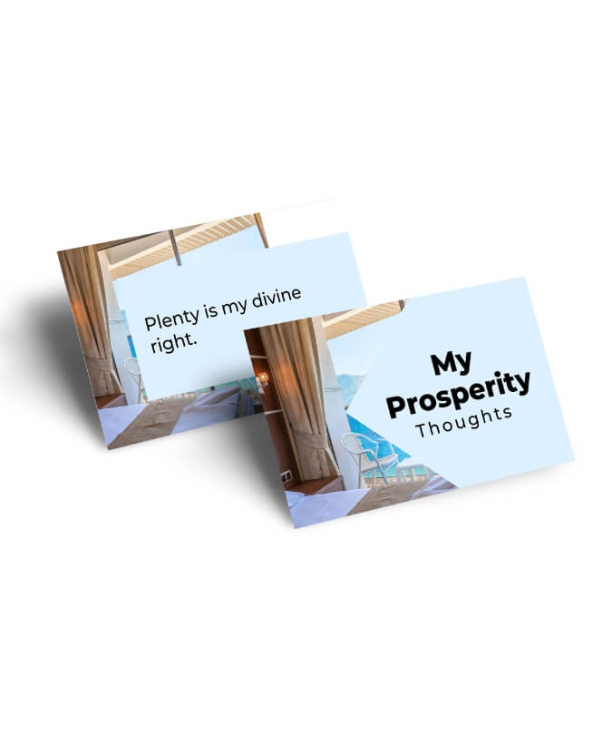 My Prosperity Thoughts Affirmation Cards – Christian Motivational ...