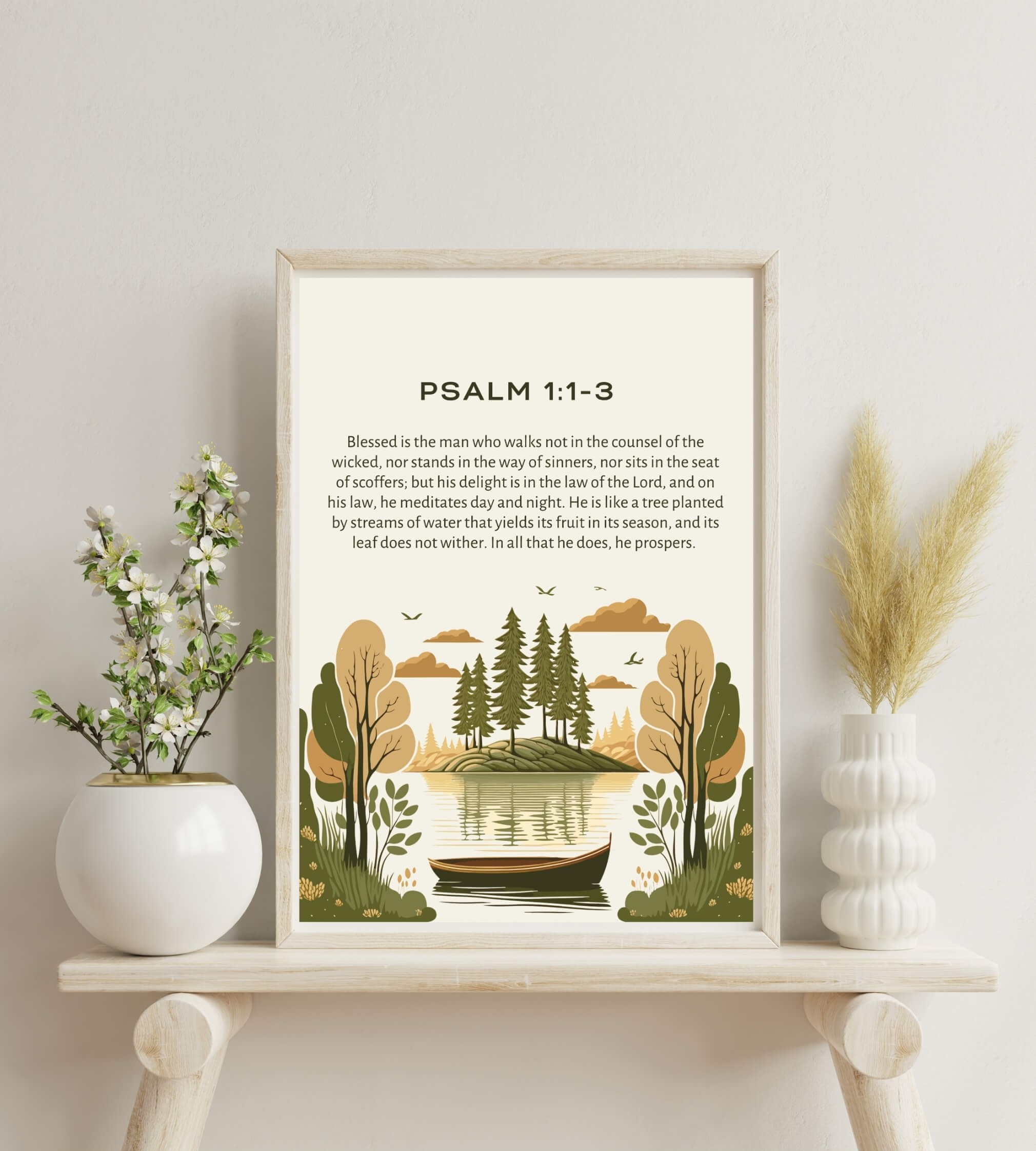 Psalm 1:1-3 Wall Art – Christian Motivational & Printable Products