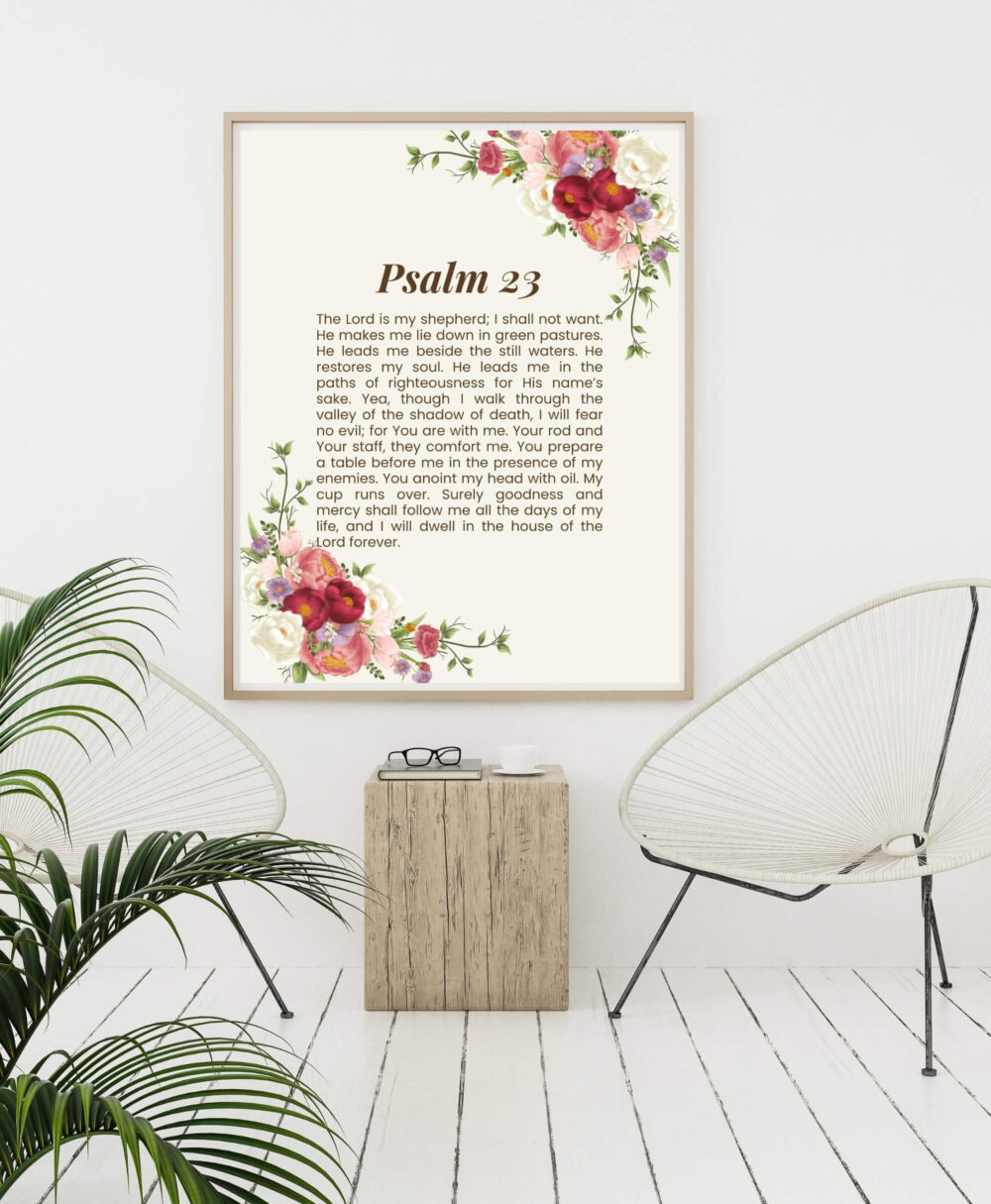 Psalm 23 Wall Art – Christian Motivational & Printable Products