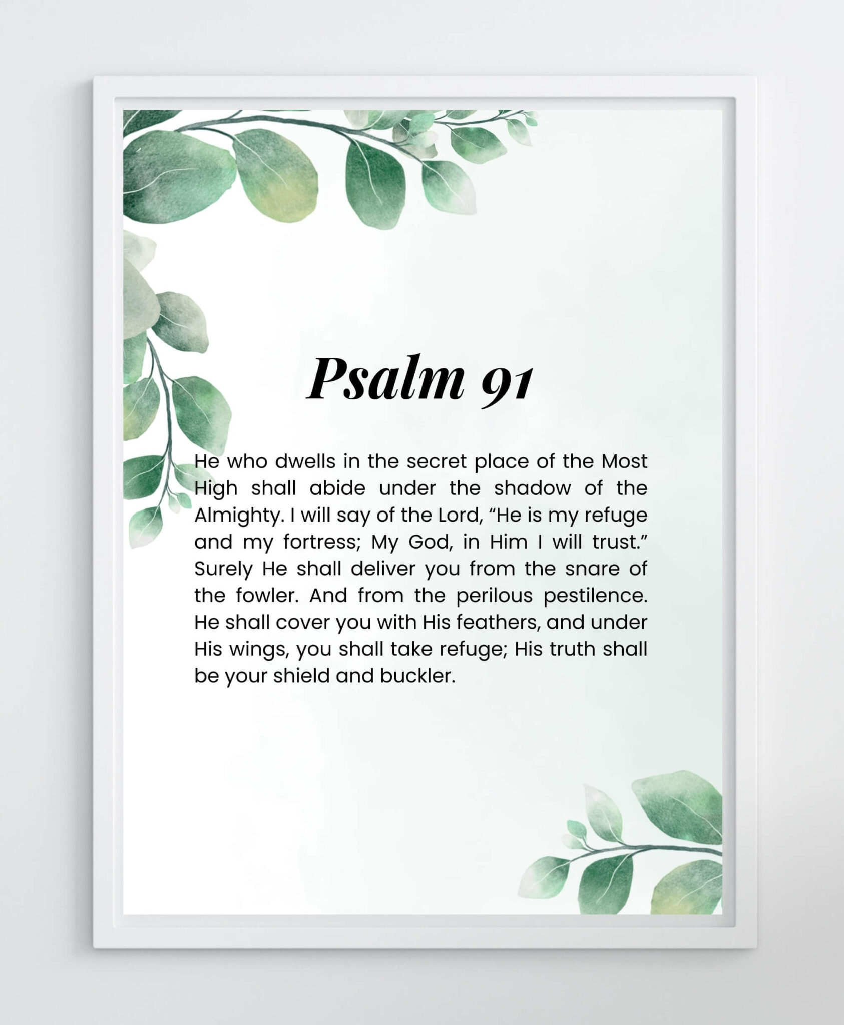 Psalm 91 Wall Art Set – Christian Motivational & Printable Products