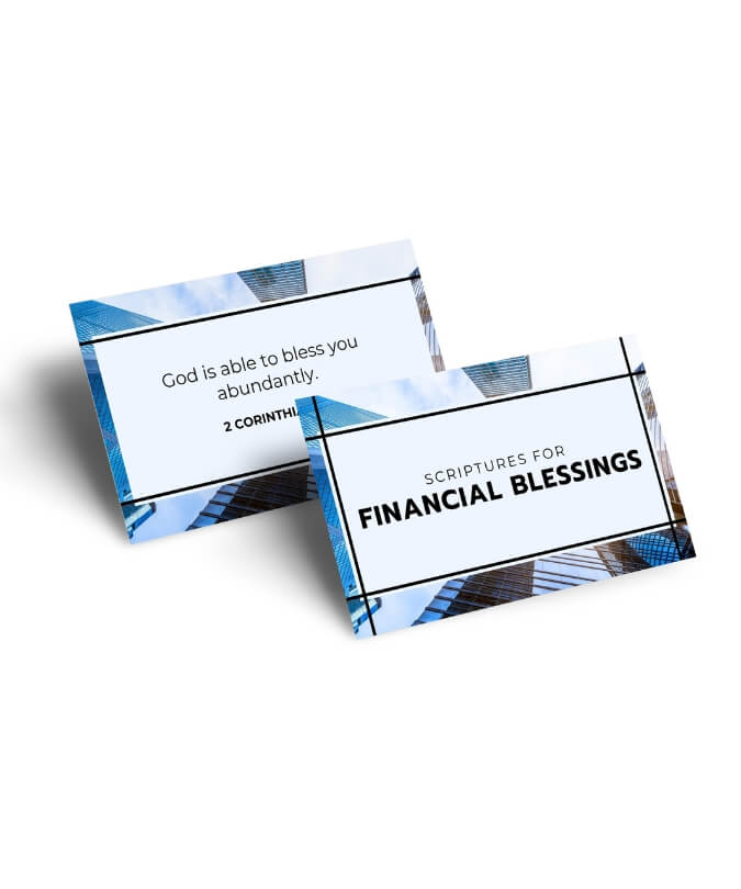 Scriptures for Financial Blessings Affirmation Cards – Christian ...