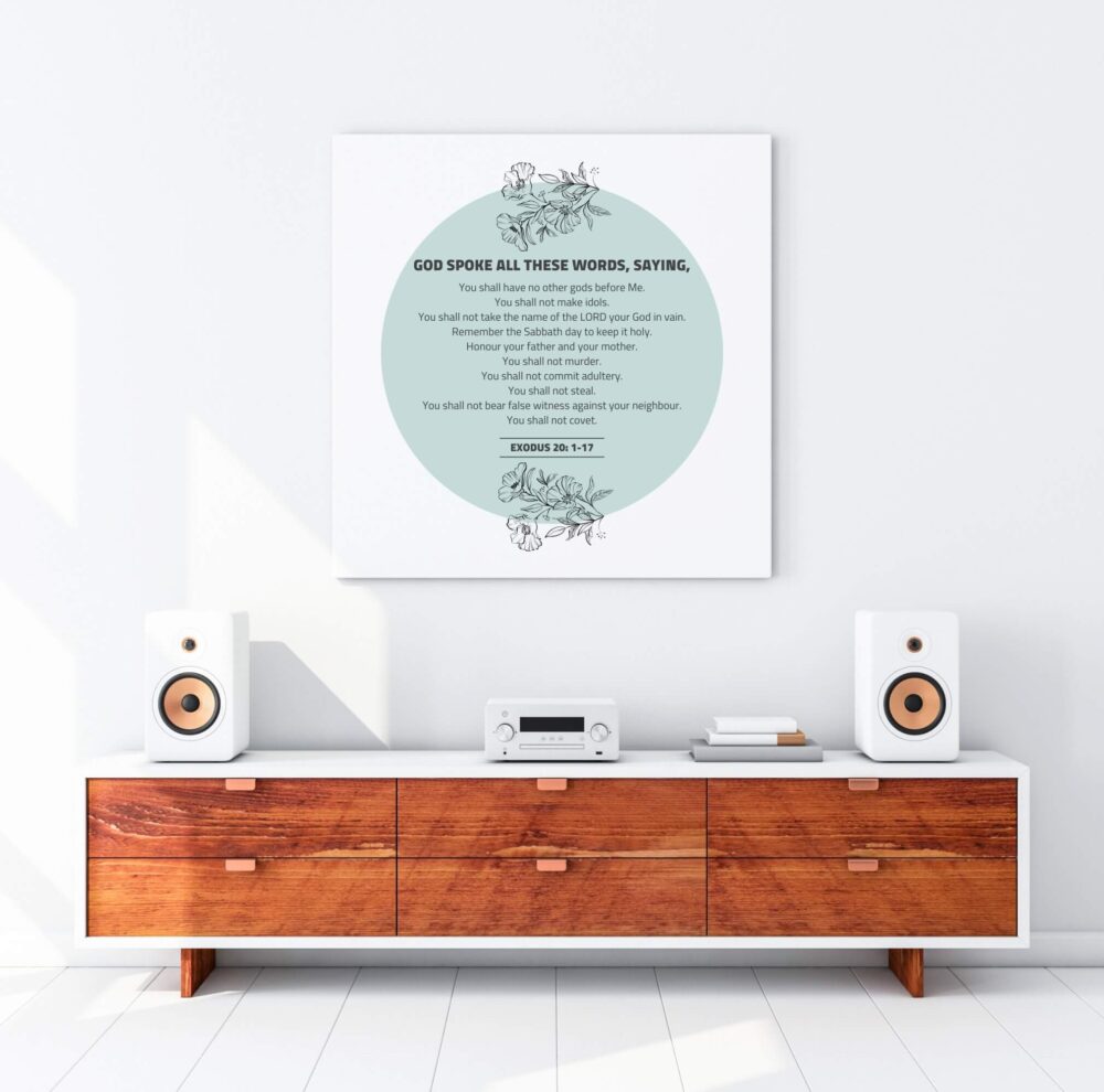 The Ten Commandments Wall Art – Christian Motivational & Printable Products