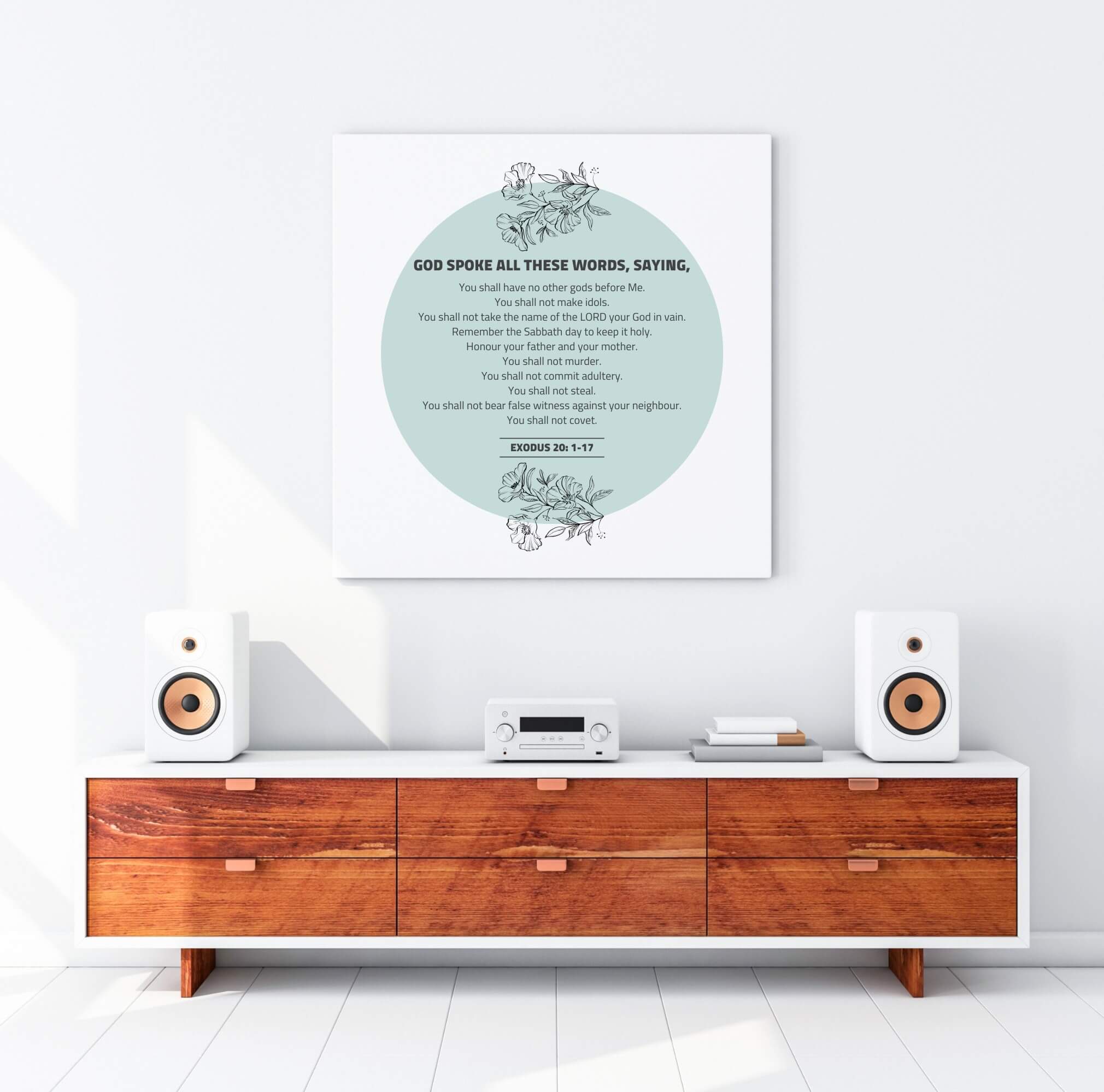 The Ten Commandments Wall Art – Christian Motivational & Printable Products