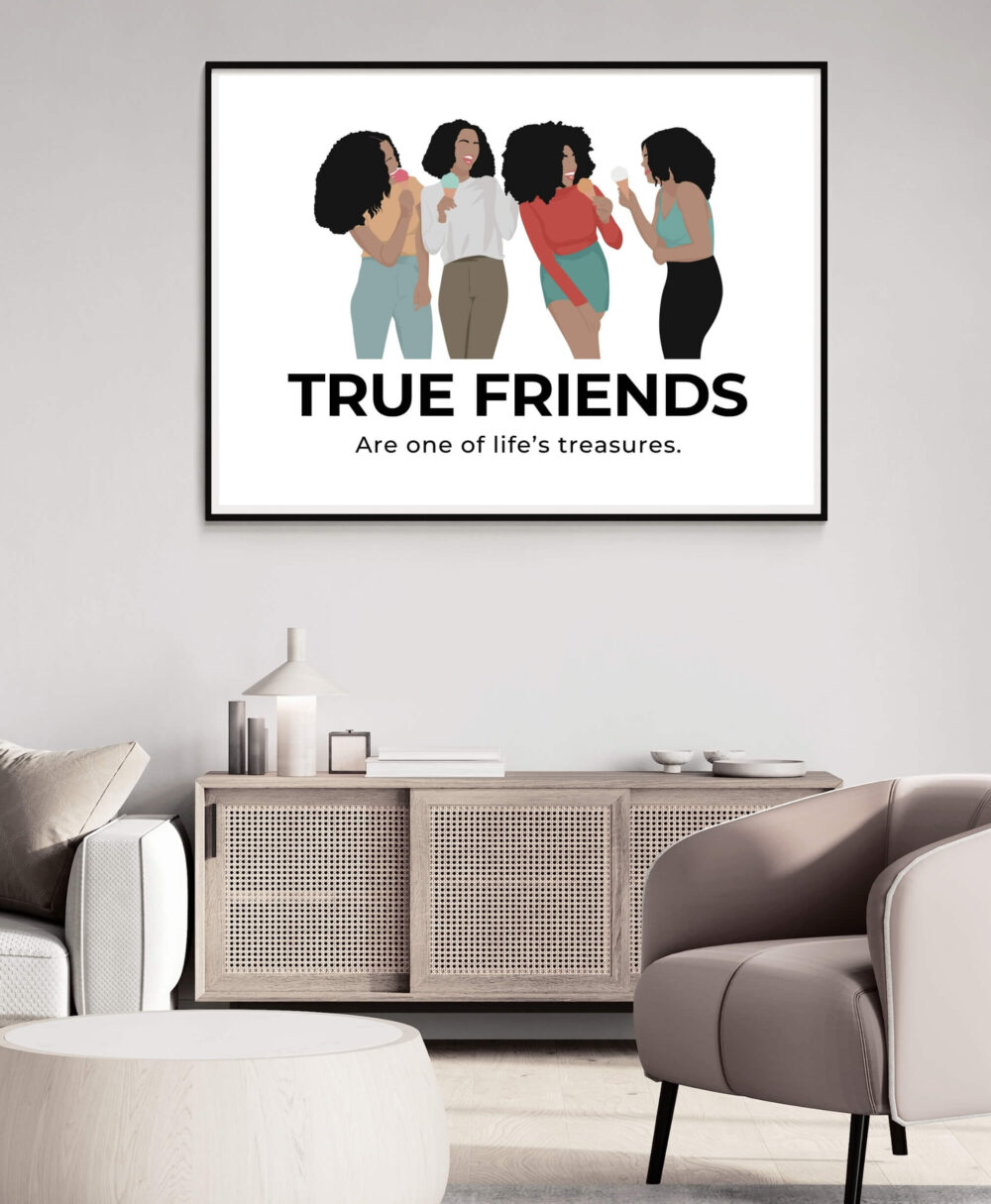 True Friends Friendship Wall Art – Christian Motivational & Printable ...